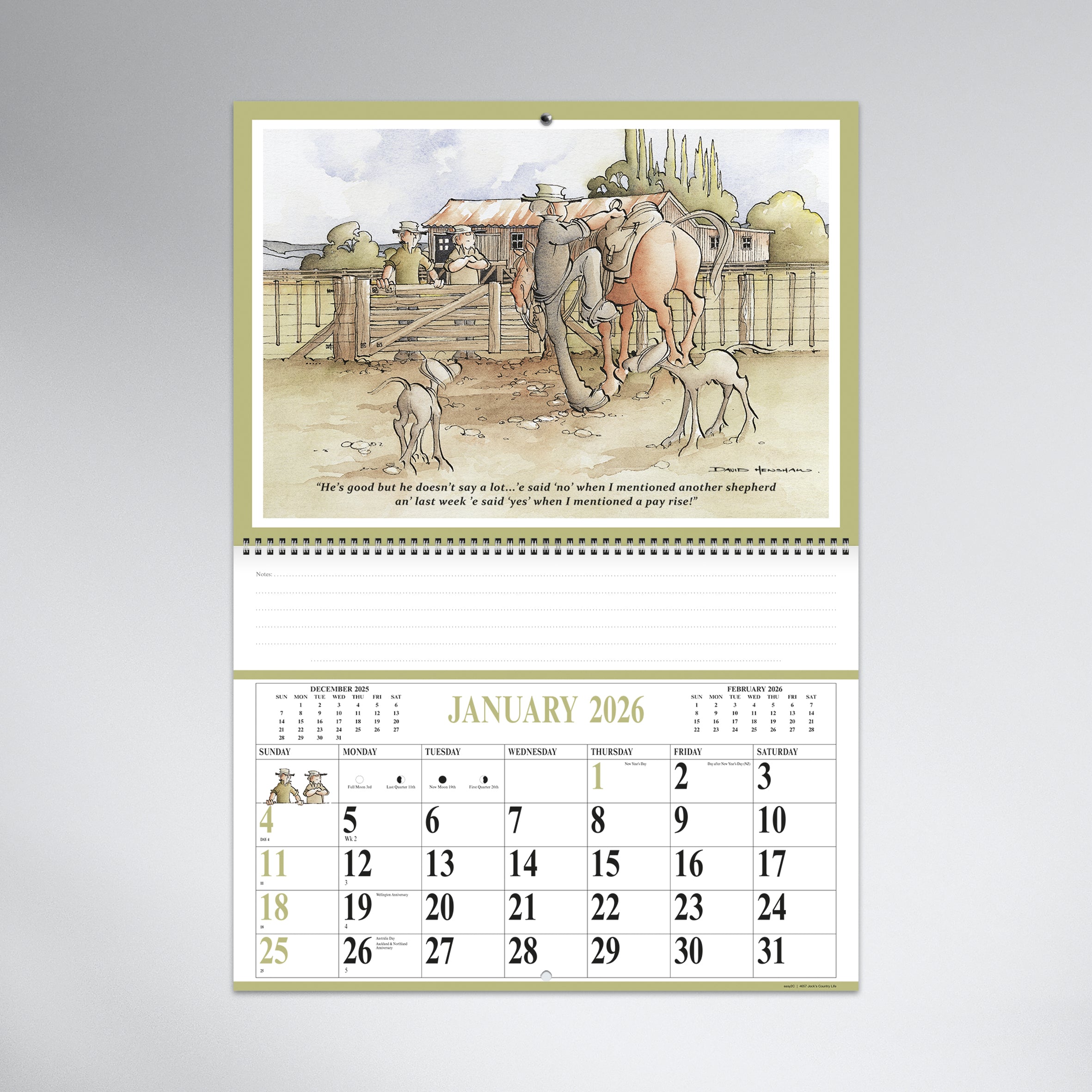 Jocks Country Life 2026 Booklet – Easy2C Calendars